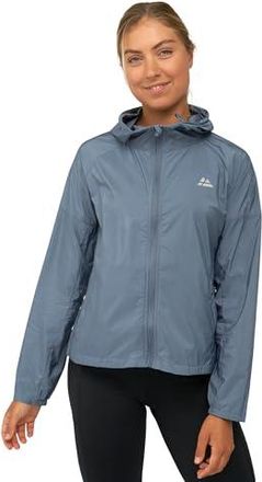 Danish Endurance Veste Coupe-Vent Femme, L&eacute;ger & Respirant, Poches Ferm&eacute;es, Capuche Ajustable, Bleu, XXL