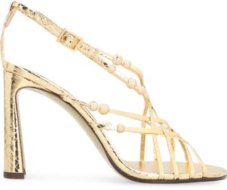 Jimmy Choo London Womens Heeled Sandals Felice Light Gold Gold-Gold Leather Gold/gold