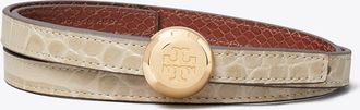Tory Burch Romy Wendeg&uuml;rtel mit Krokopr&auml;gung