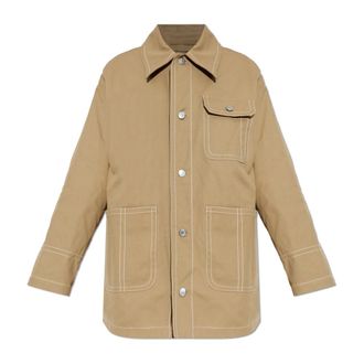 Ami Femme, Vestes, Beige, Taille: 36 FR Veste &agrave; Poches