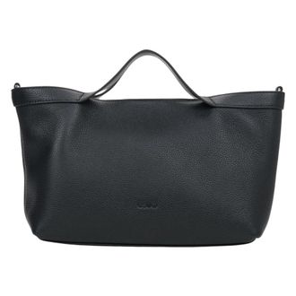 Estro & Luminara Pebbled Leather Tote Bag - - Bags - Damen - Schwarzk - ONE SIZE