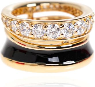 Ferragamo Femme, Accessoires, Jaune, Taille: 50 MM Platemera Ring