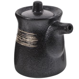 Healifty Keramik Essigflasche Gew&uuml;rzspender Sojasaucen Spenderflasche Schwarz K&uuml;chenutensil zum Dosieren von &Ouml;l Essig und Dressings