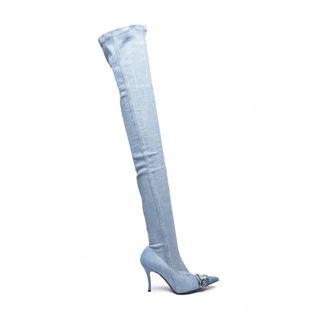 Diesel Femme, Chaussures, Bleu, Taille: 40 EU Stivale Alto in Denim