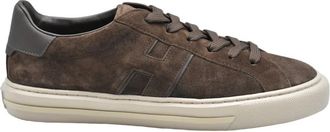 Hogan Brown Suede Low Shoes - Gr. 11 - in Grau