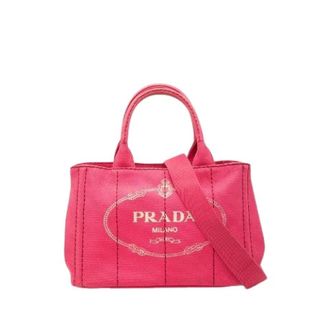 Prada Sac bandouli&egrave;re en toile Canapa Mini Pre-owned - Femme - Pre-owned - Rose - Taille: ONE Size