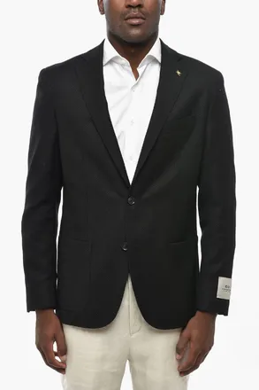 Corneliani CC COLLECTION Teilgef&uuml;tterter Blazer Aus Fischgr&auml;twolle Corneliani