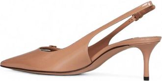 Dolce & Gabbana Patent Leather Slingback Pump - Beige