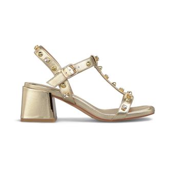 Alma En Pena Alma EN Pena, Femme, Chaussures, Jaune, Taille: 39 EU Metallic Sandal Rhinestones