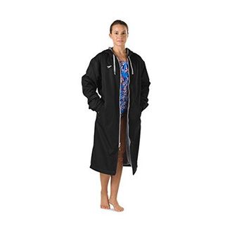Speedo Parka Jacket Fleece Lined Team Colors Maillot de Bain, Noir, XL Femme