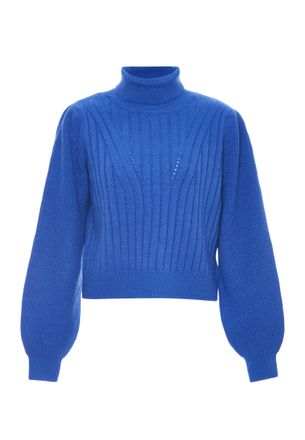 Dreimaster Dreimaster Rollkragenpullover Damen blau