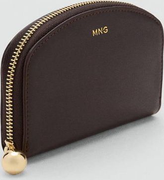 Mango Portefeuille moyen avec mini perles chocolat - Femme - Taille unique - MANGO