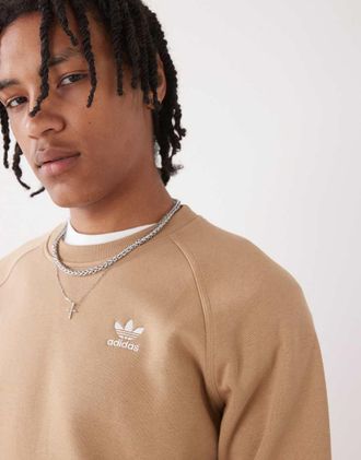 adidas Originals Trefoil Essentials - Sweat ras de cou - Marron