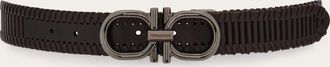Ferragamo Herren Verstellbarer Gancini-G&uuml;rtel Schwarz