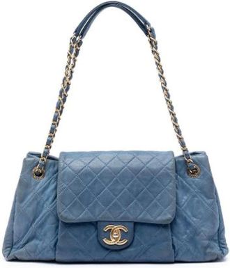 Chanel Sac bandouli&egrave;re matelass&eacute; Pre-owned - Femme - Pre-owned - Bleu - Taille: ONE Size