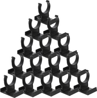 PartyKindom 20 Stück Verstellbare Schwarze PP Küchenschrank Füße Clips Robuste Sockelleistenhalterung mit Starker Tragkraft Einfach zu Montierende Plinth Kick Boa