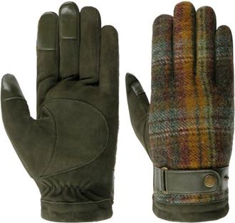Stetson Gants en Cuir Oakdale Homme - pour avec doigts doublure automne-hiver Hiver - 9 HS olive