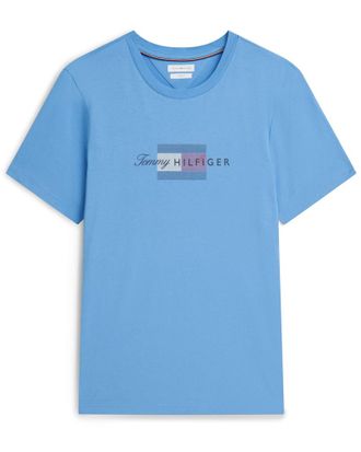 Tommy Hilfiger T-Shirt aus Baumwolle mit Label-Print, Regular Fit in