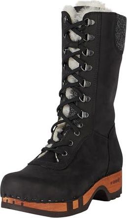 Woody Woody Femme Rosanna Botte mi-Mollet, Noir, 41 EU