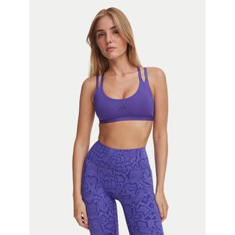 adidas Sport-BH Optime Workout Strappy Light Support Bra KS6041 Violett