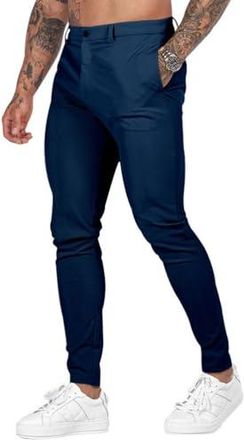 Onsoyours Pantalon Homme Slim Fit Vêtements Chino Pantalons de Travail Casual Stretch Pantalons Mode Élastique Pantalon Business Skinny Pantalon pour Printemps 