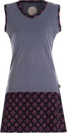 vishes &auml;rmelloses Damen-Kleid in Grau I Gr&ouml;&szlig;e XL (42) I Handgefertigt aus 100% Baumwolle I T-Shirt Kleid I Ideal f&uuml;r Fr&uuml;hjahr & Sommer I Nachhaltige Alternat