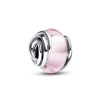 Pandora Moments Umschlungenes Rosafarbenes Murano-Glas Charm aus Sterling Silber, Kompatibel Moments Armb&auml;ndern, 793241C00