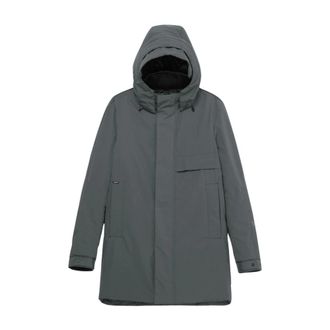 KRAKATAU Homme, Manteaux, Vert, Taille: XL Trench-coat &agrave; Capuche Amovible