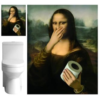 Generic Humorvoll WC-Wanddekoration - Lustige Bad-Kunst, Seltsamer Dekorativer Druck, Leicht, Haltbares Material, Lustige Grafiken mit Comic-Design | Perfekte