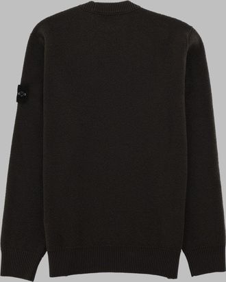 Stone Island Ribbed Virgin Wool Sweater - Gray