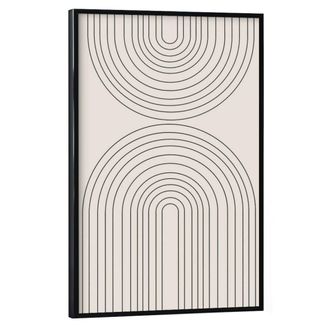artboxONE Poster mit schwarzem Rahmen 90x60 cm Abstrakt Modern Arch Art - Bild Arch Arch Geometric Geometric