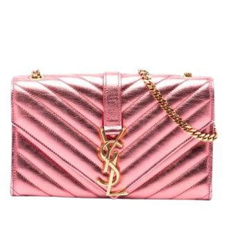 Saint Laurent Pre-owned Cuir sacs-ports-paule - Femme - Pre-owned - Rose - Taille: ONE Size