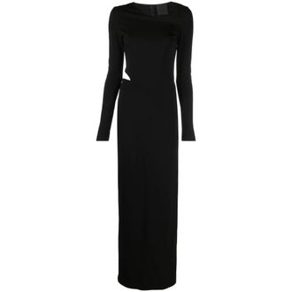 Givenchy Lang&auml;rmeliges Kleid - - Dresses - Damen - Schwarzk - XS