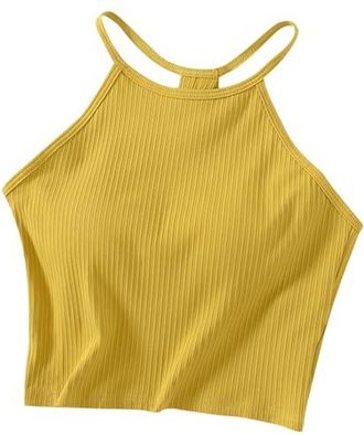 Generic D&eacute;bardeur de sport pour femme avec soutien-gorge int&eacute;gr&eacute; - Tendance - Athl&eacute;tique - Sans manches - Solide - Entra&icirc;nement - Printemps - D&eacute;bardeurs de co