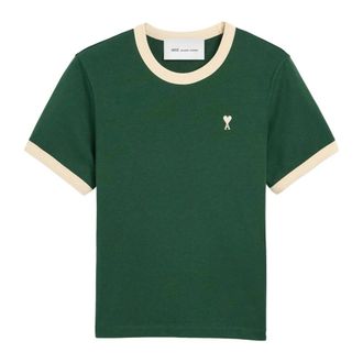 Ami Femme, Tops, Vert, Taille: 36 FR Fts413Je0246-A244 T-shirt