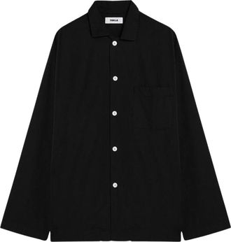 Tekla Homme, Vestes, Noir, Taille: S Chemise Boutonn&eacute;e Coupe D&eacute;contract&eacute;e