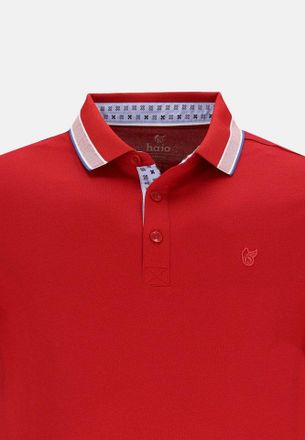 Hajo Poloshirt Pique (1-tlg) Poloshirt - Baumwolle - Atmungsaktiv - Strickb&uuml;ndchen am Armabschluss