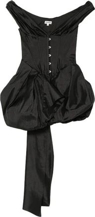 Staud Staud - Robe Courte Fabianne en Soie - Femme - Robes - Noir - Taille: 36 FR