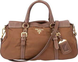 Prada Crossbody Bags - Prada Brown Nylon City Handbag - Gr. unisize - in Braun - für Damen
