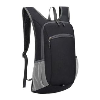 Generic Sac à dos pliable, léger et pliable | Organisateur pour amateurs de sport avec sangles réglables pour bouteille deau, parapluie, chapeaux clés, Noir, 