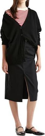 Benetton Cardigan M/L 126wd603r, Noir, XL Femme