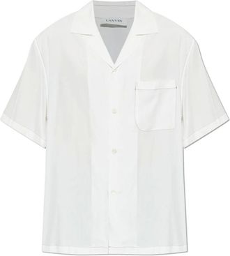 Lanvin Homme, Chemises, Blanc, Taille: L Chemise avec Imprim&eacute; M&egrave;re et Fille au Dos