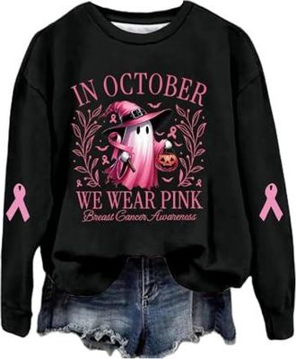 Generic 2026 Printemps Femmes Mode Sweatshirts &agrave; Capuche pour Automne et Hiver Imprim&eacute; Col Rond Top avec Lettre Design Everyday Wear, Noir, 3XL