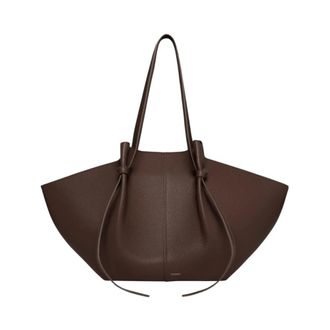 Yuzefi Gro&szlig;e Mochi Tasche aus genarbtem Leder - - Bags - Damen - Braun - ONE SIZE