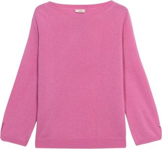Oltre Femme, Pulls, Rose, Taille: 40 FR Cardigan en laine et cachemire avec boutons