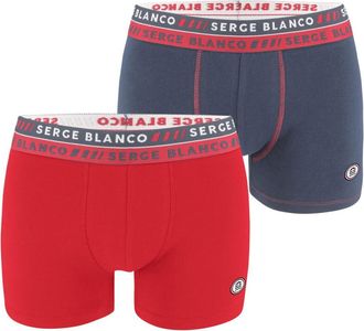 Serge Blanco Lot de 2 Boxers homme surpiq&ucirc;res Class