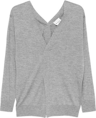 SA SU PHI Pull &Agrave; Col V - Gris