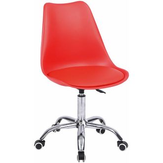 Happy Garden Happy Garden - Chaise de bureau r&eacute;glable en hauteur rouge anne