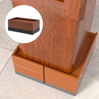 PartyKindom 4 St&uuml;ck rutschfeste M&ouml;belpodeste aus Robustem Kunststoff M&ouml;belerh&ouml;hungen 4cm Hoch f&uuml;r Bett Sofa und Schreibtisch Stabile M&ouml;belgleiter f&uuml;r Wohnzimmer u