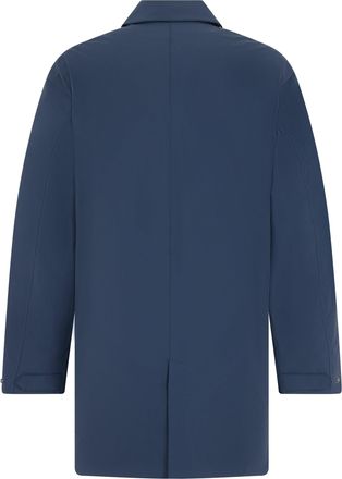 K-Way Technical Stretch Blend Trench Coat - Navy